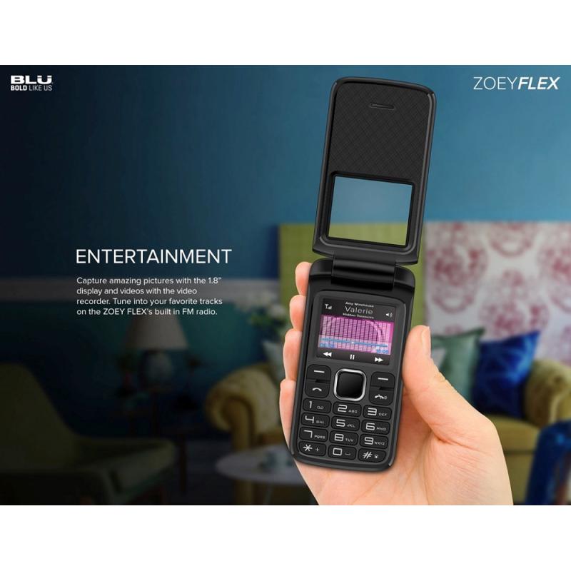 Celular Blu Zoey FLEX Z132 Dual Sim 1.8" Black (Rádio FM com antena ...