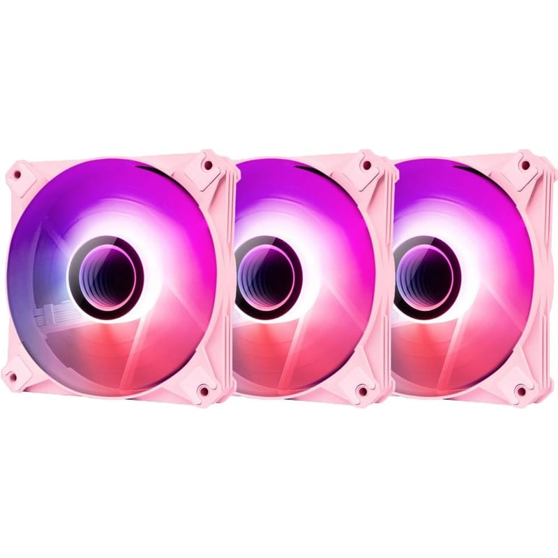 Cooler para Gabinete DarkFlash Infinity 8 - Rosa/RGB (3 Unidades ...
