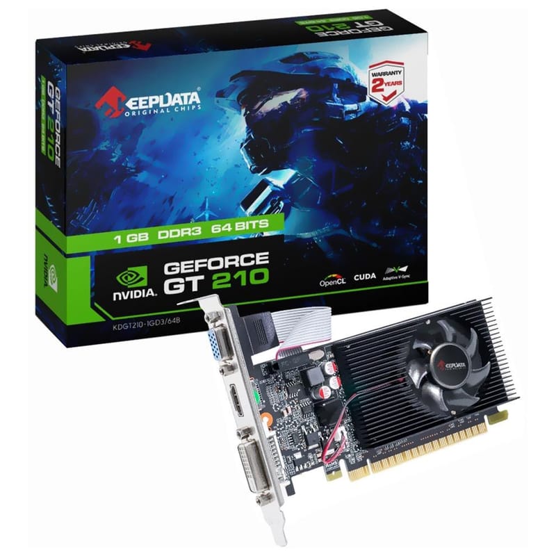 Placa de Vídeo KeepData NVIDIA GeForce GT210 1GB DDR3 VGA/DVI-D/HDMI - Cellshop Digital ...